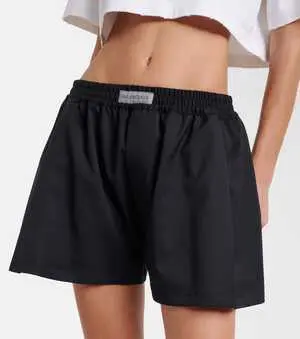 Balenciaga Logo Wool-blend Shorts