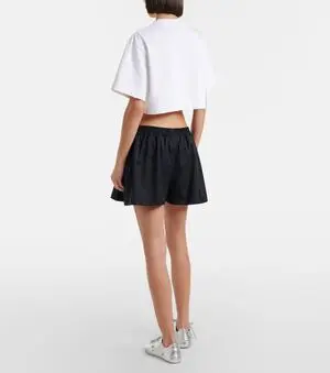 Balenciaga Logo Wool-blend Shorts - Black
