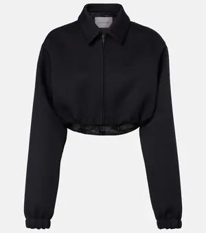 Balenciaga Cropped Blouson Jacket - Black