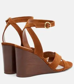 GIANVITO ROSSI Suede Wedge Sandals