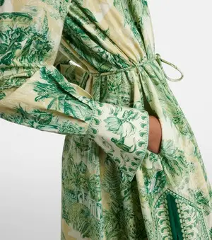 ALEMAIS Sara Printed Cotton And Silk Shirt Dress