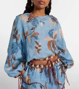 ALEMAIS Alémais Georgie Cropped Printed Top
