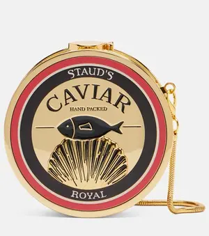 Staud Caviar Mini Crossbody Bag - Gold