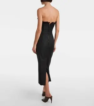 Alexander McQueen Ruffled Wool Gabardine Cocktail Dress
