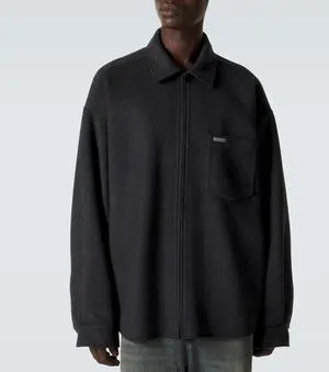 Balenciaga Wool-blend Zip-up Overshirt