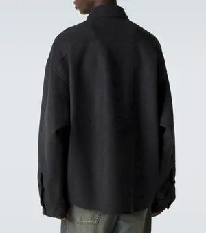 Balenciaga Wool-blend Zip-up Overshirt