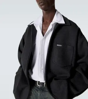 Balenciaga Wool-blend Zip-up Overshirt