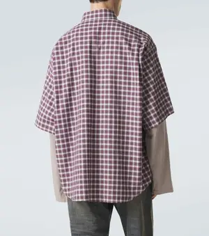 Balenciaga Layered Checked Cotton Shirt