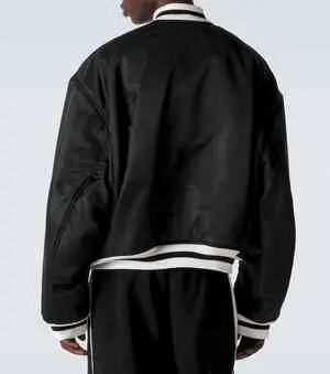 Balenciaga X Nba Logo Satin Bomber Jacket