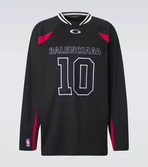 Balenciaga X Nba Logo Jersey T-shirt - Black