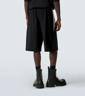 Balenciaga X Nba Logo Cotton Fleece Shorts
