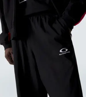 Balenciaga X Nba Logo Cotton Fleece Shorts