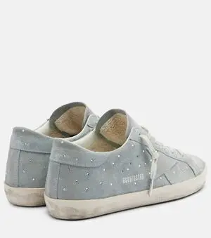 GOLDEN GOOSE Super-star Embellished Suede Sneakers
