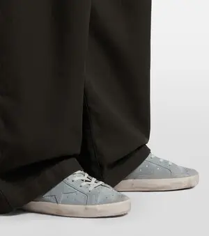 GOLDEN GOOSE Super-star Embellished Suede Sneakers