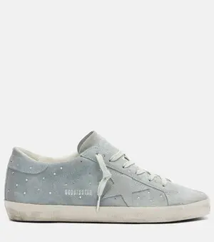 GOLDEN GOOSE Super-star Embellished Suede Sneakers