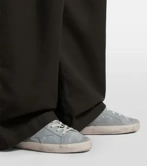 GOLDEN GOOSE Super-star Embellished Suede Sneakers
