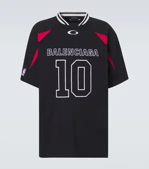 Balenciaga X Nba Logo Cotton Jersey T-shirt - Black