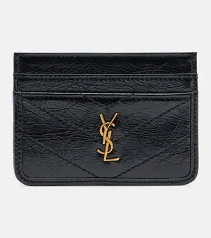 Saint Laurent Niki Patent Leather Card Holder - Black