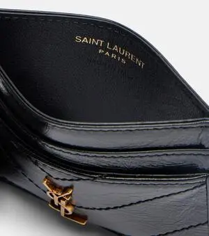 Saint Laurent Niki Patent Leather Card Holder