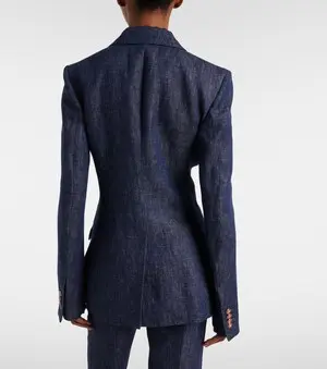 Gabriela Hearst Leiva Linen Blazer - Blue