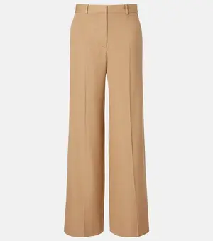 THE ROW Dender Wide-leg Silk Pants - Beige