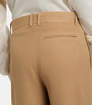 THE ROW Dender Wide-leg Silk Pants - Beige