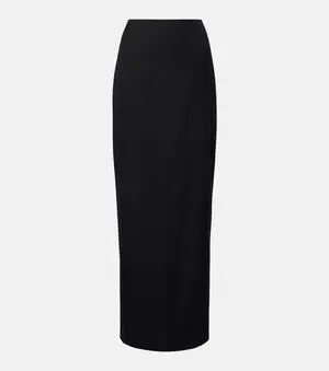THE ROW Bartelle Wool Maxi Skirt - Black