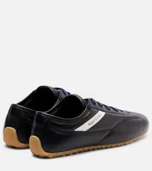 Alexander McQueen Boxe Leather Sneakers - Black