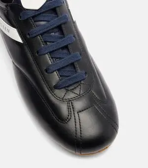 Alexander McQueen Boxe Leather Sneakers - Black
