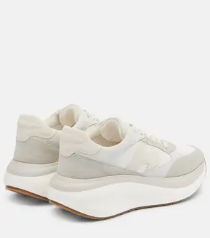 Hogan H696 Suede And Leather Platform Sneakers - White