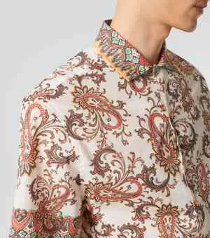Etro Paisley Cotton Bowling Shirt