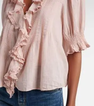 DÔEN Henri Cotton Voile Top - Pink