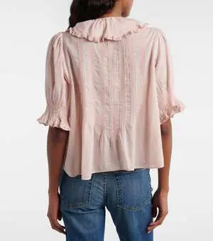DÔEN Henri Cotton Voile Top - Pink
