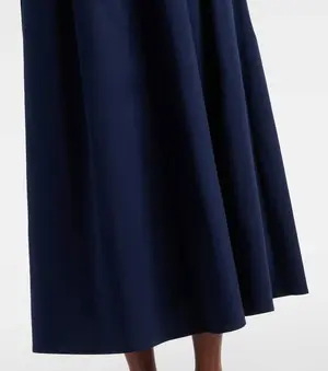 Staud Romy Cotton Midi Dress - Blue