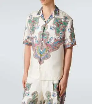 Etro Paisley Silk Twill Bowling Shirt - Multicoloured