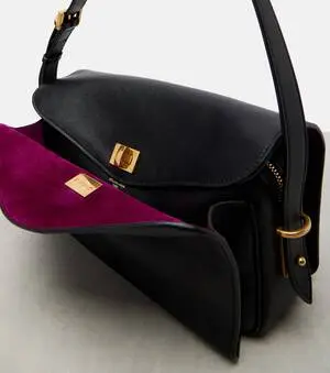 Balenciaga Le 7 Leather Shoulder Bag
