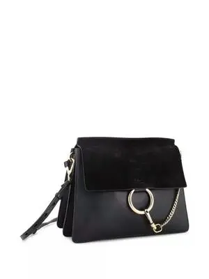 Chloé Faye Leather Medium Shoulder Bag - Black