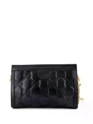 Gucci Gg Matelassé Leather Small Shoulder Bag - Black