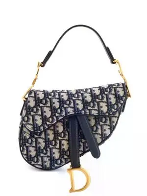 Dior Saddle Handbag Oblique Canvas Mini Shoulder Bag - Blue