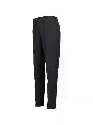 Vintage Wool Trousers With Button Closure And Cuffed Hem
