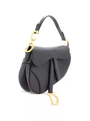 Dior Saddle Leather Mini Shoulder Bag - Black