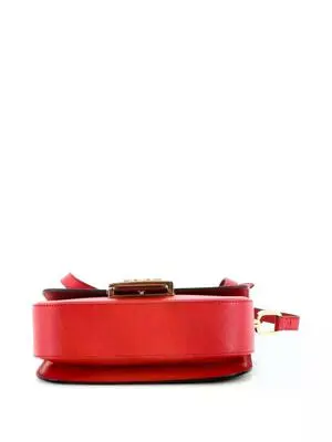 Prada Embleme Flap Bag Saffiano Leather Small Shoulder Bag - Red