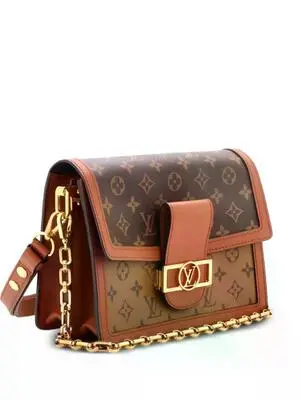 LOUIS VUITTON Dauphine Reverse Monogram Canvas Mm Shoulder Bag - Brown