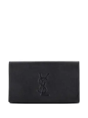 Saint Laurent Belle De Jour Leather Large Clutch Bag - Black