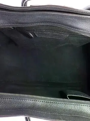Celine Luggage Bag Grainy Leather Mini Tote - Black