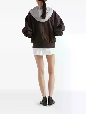 Prada Poplin And Rush Stitch Miniskirt
