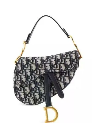 Dior Saddle Handbag Oblique Canvas Mini - Blue