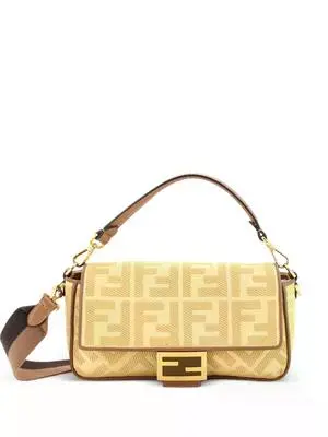 Fendi Baguette Nm Bag Zucca Embroidered Canvas Medium