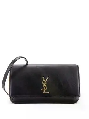 Saint Laurent Classic Monogram Phone Holder Shoulder Bag - Black