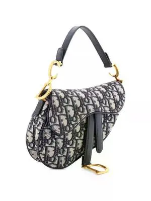 Dior Saddle Handbag Oblique Canvas Mini Shoulder Bag - Blue